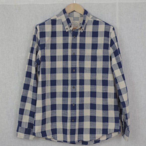 St. John's Bay | Shirts | Mens Thick Cotton Blue White Work Shirt Size ...